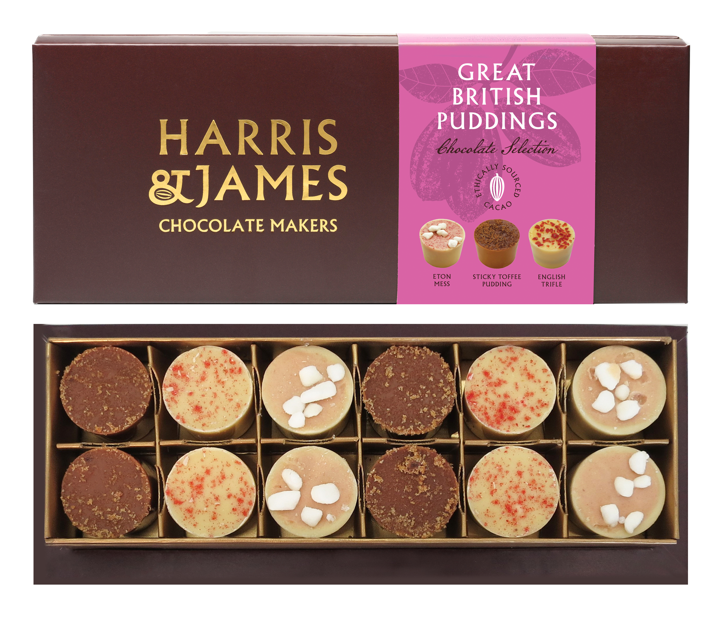 Great British Puddings Chocolate Selection Box (12) | Luxury Chocs ...