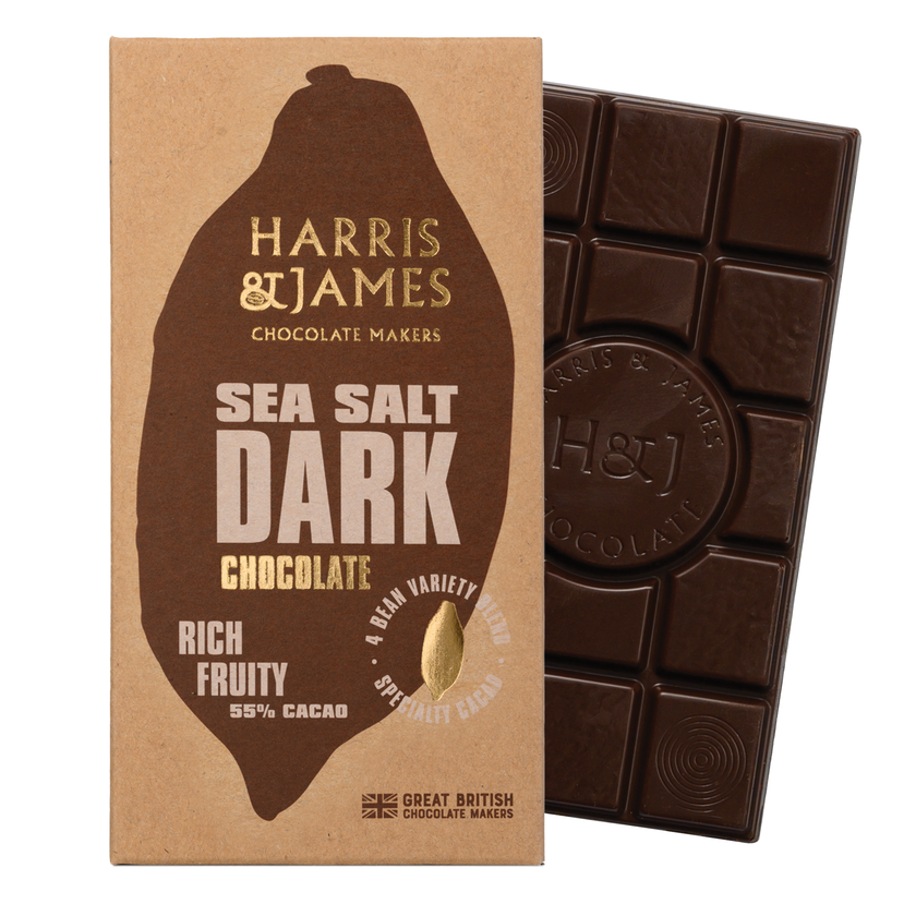 Sea Salt Dark Chocolate Bar – Harris & James